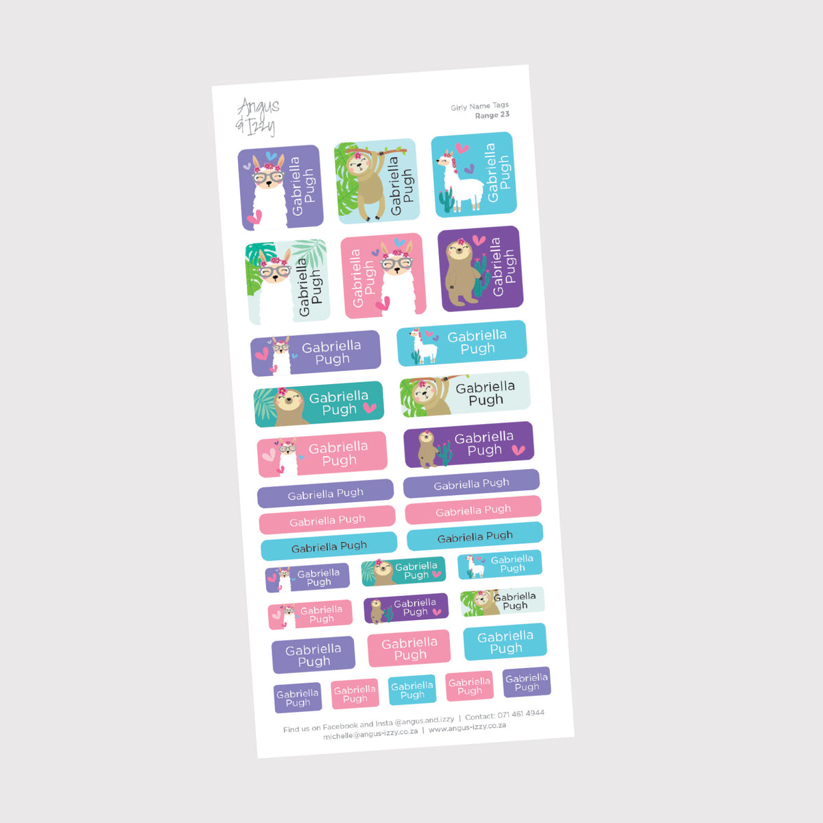 Name Tag Variety Packs — Angus & Izzy