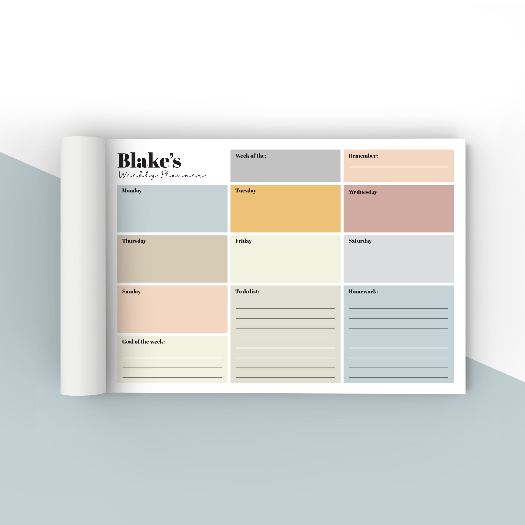 A3 Weekly Planners — Angus & Izzy