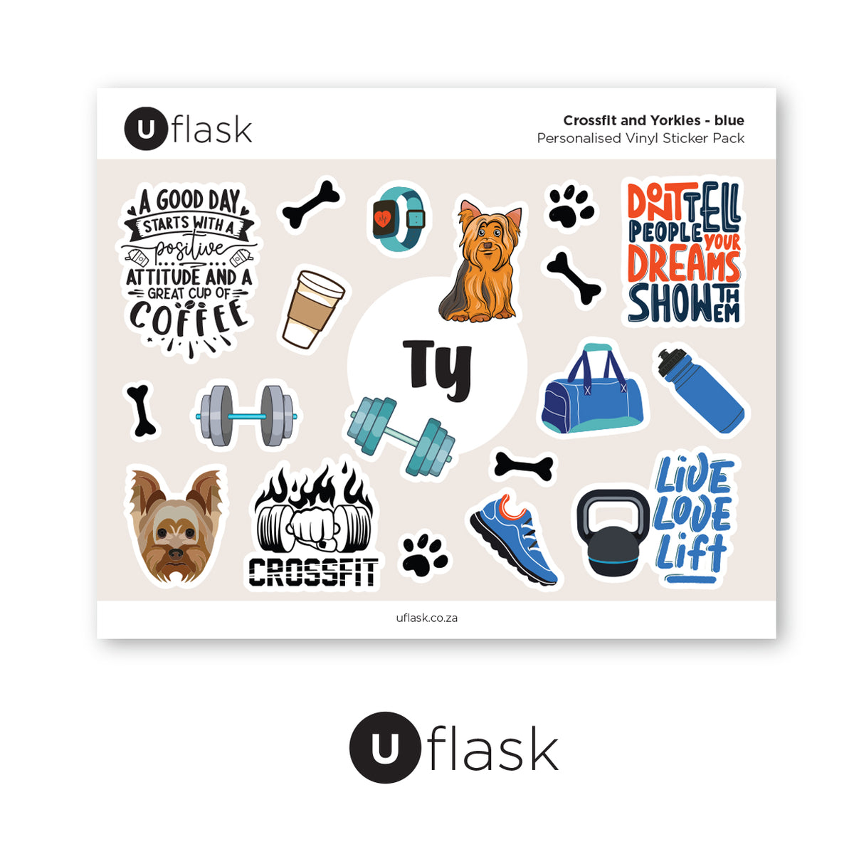 Crossfit & Yorkies Blue — Angus & Izzy