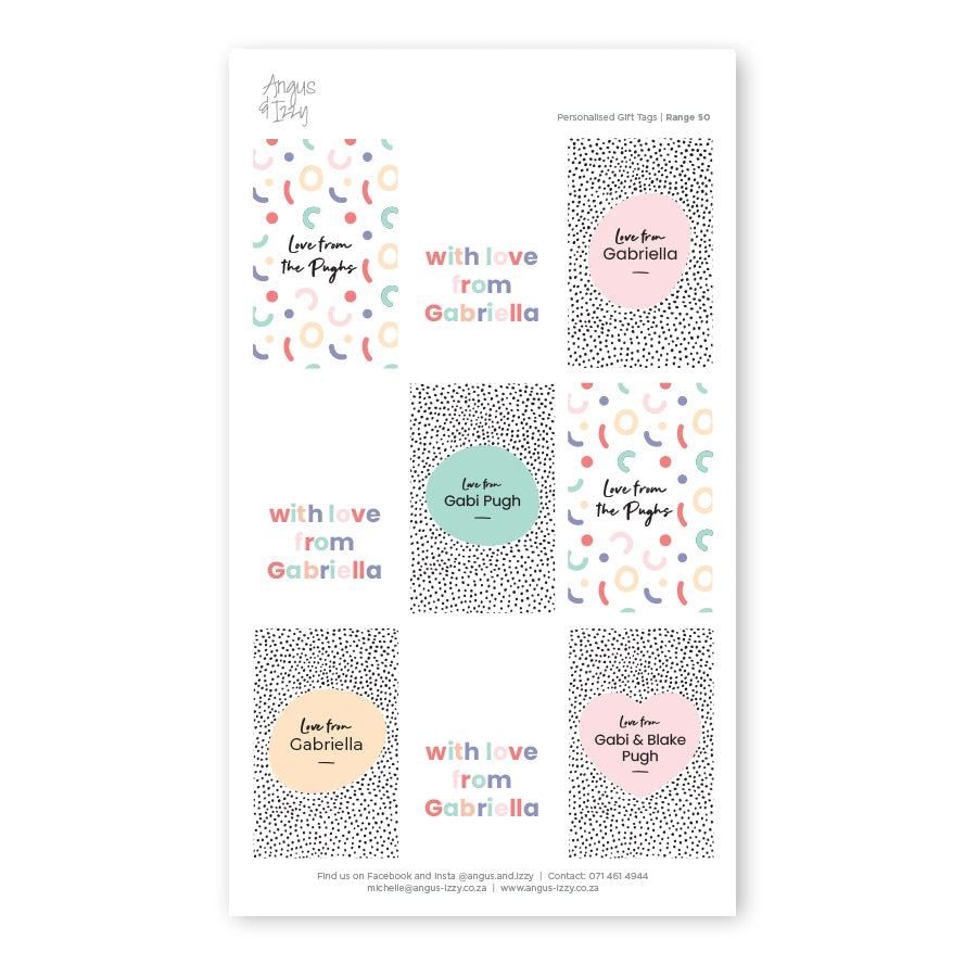 Gift Tag Stickers Bundle 50 — Angus & Izzy