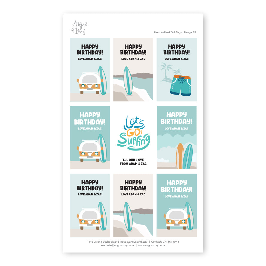 Gift Tag Stickers Bundle 53 — Angus & Izzy