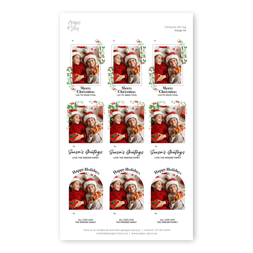 Gift Tag Stickers Bundle 56 — Angus & Izzy