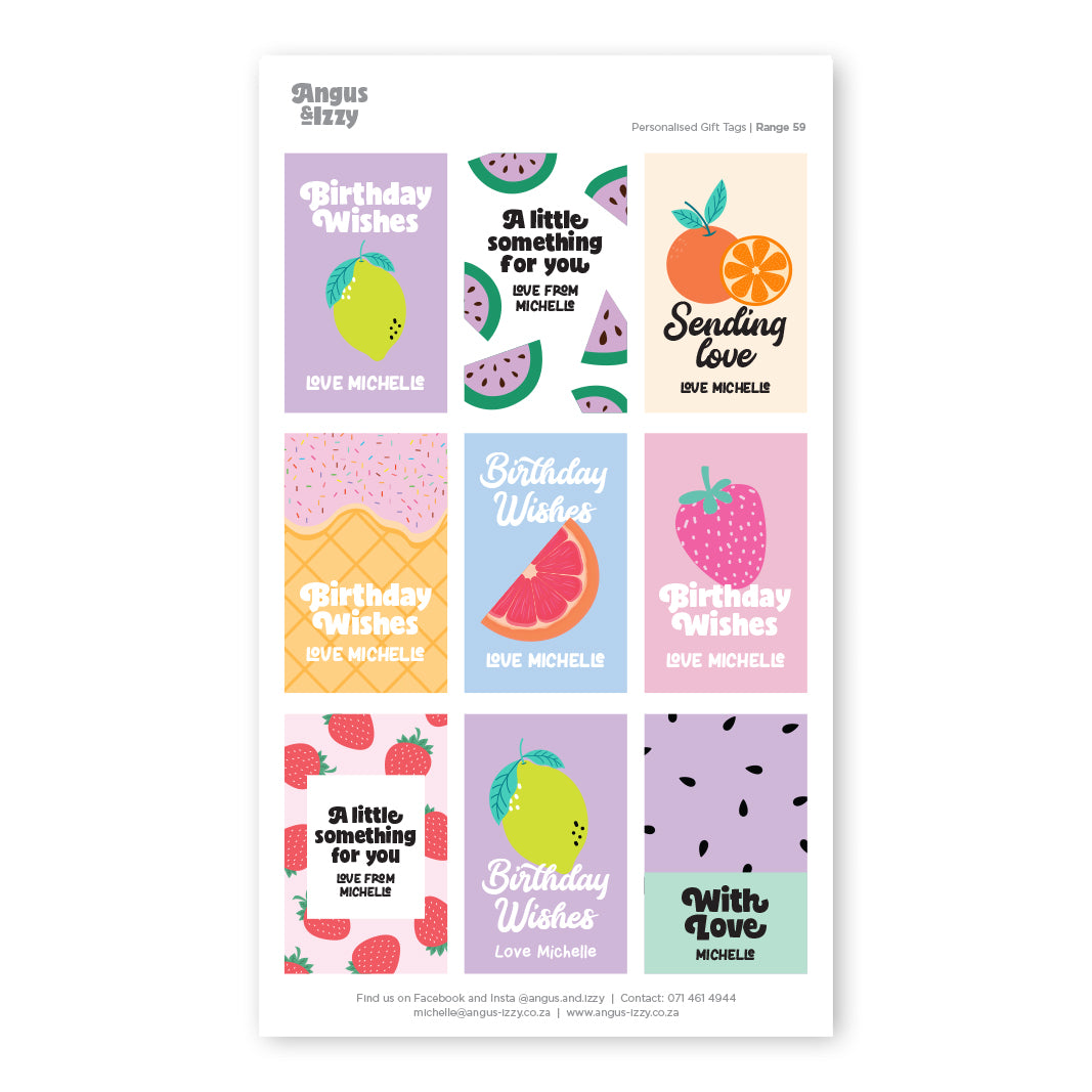 Gift Tag Stickers Bundle 59 — Angus & Izzy