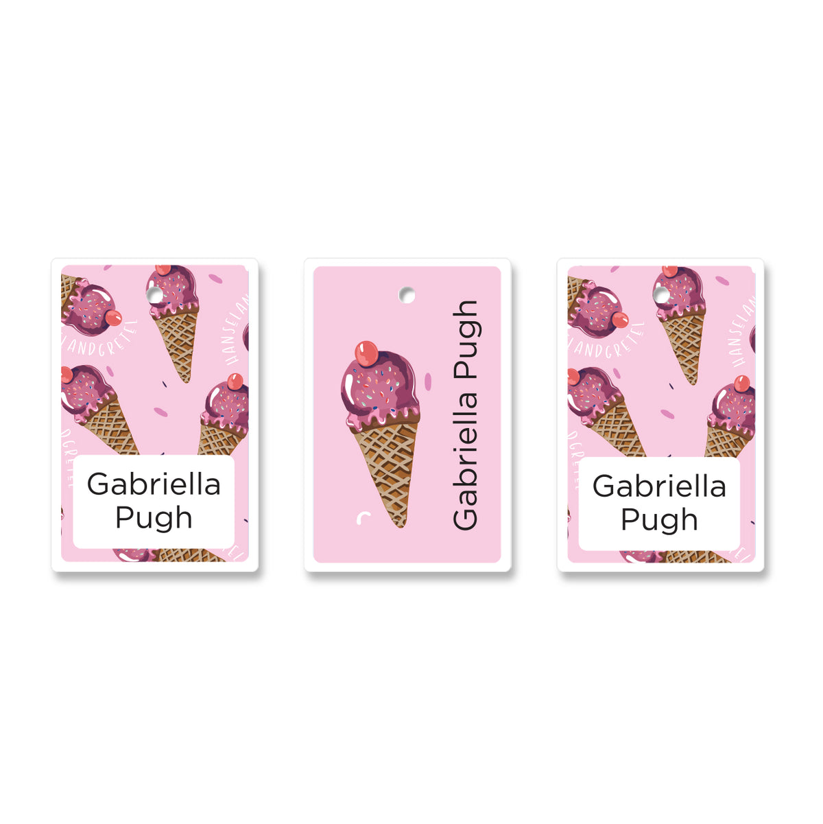 H&G Bag Tag - Ice-cream Pink — Angus & Izzy