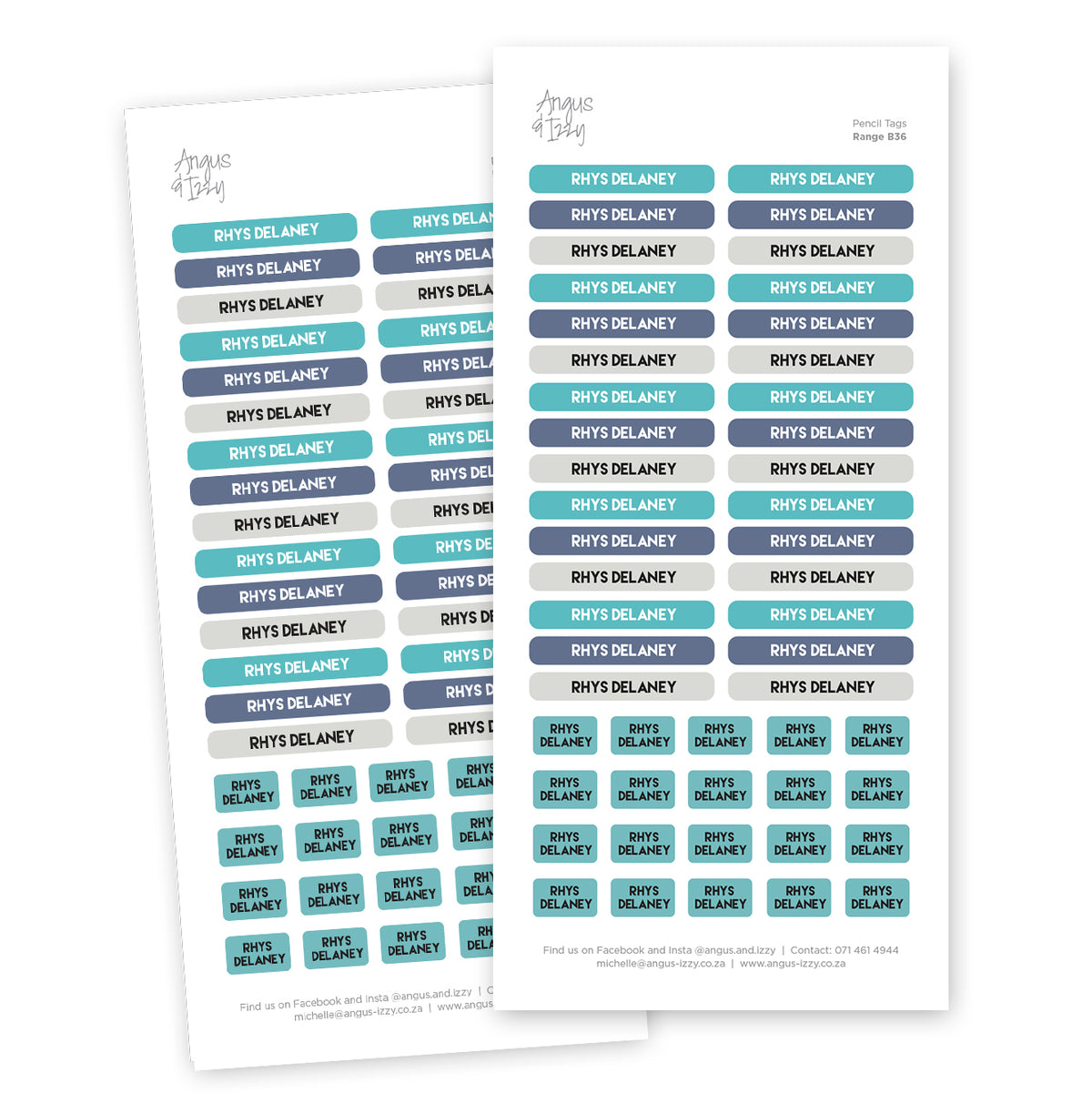 Multi Purpose Labels - B36 — Angus & Izzy