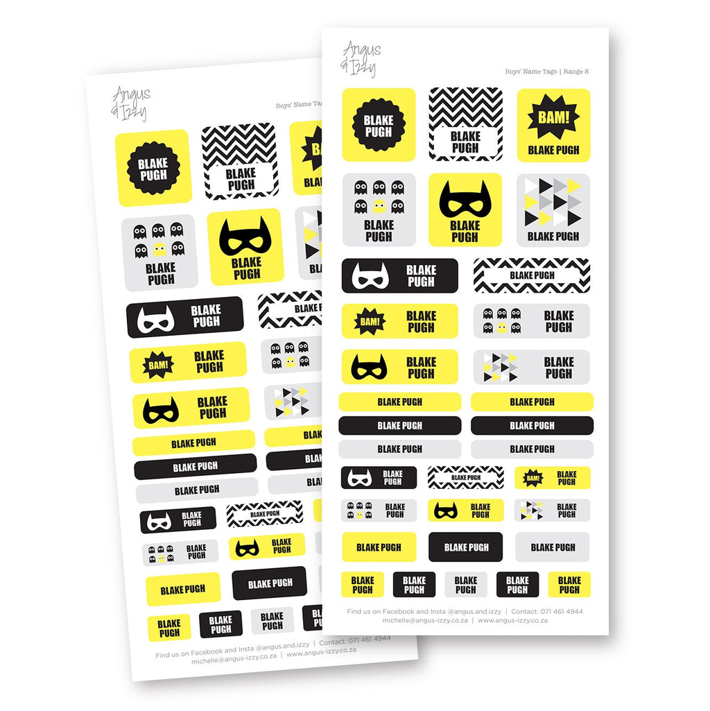 Name Tag Variety Packs — Angus & Izzy