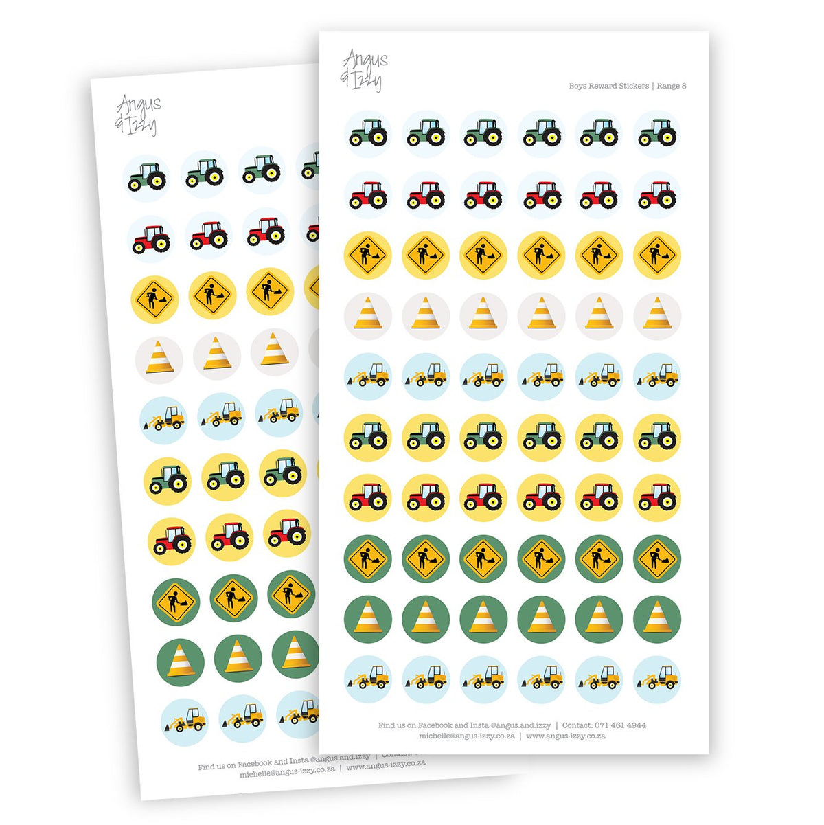 Boys Reward Chart Stickers - Range 08 — Angus & Izzy