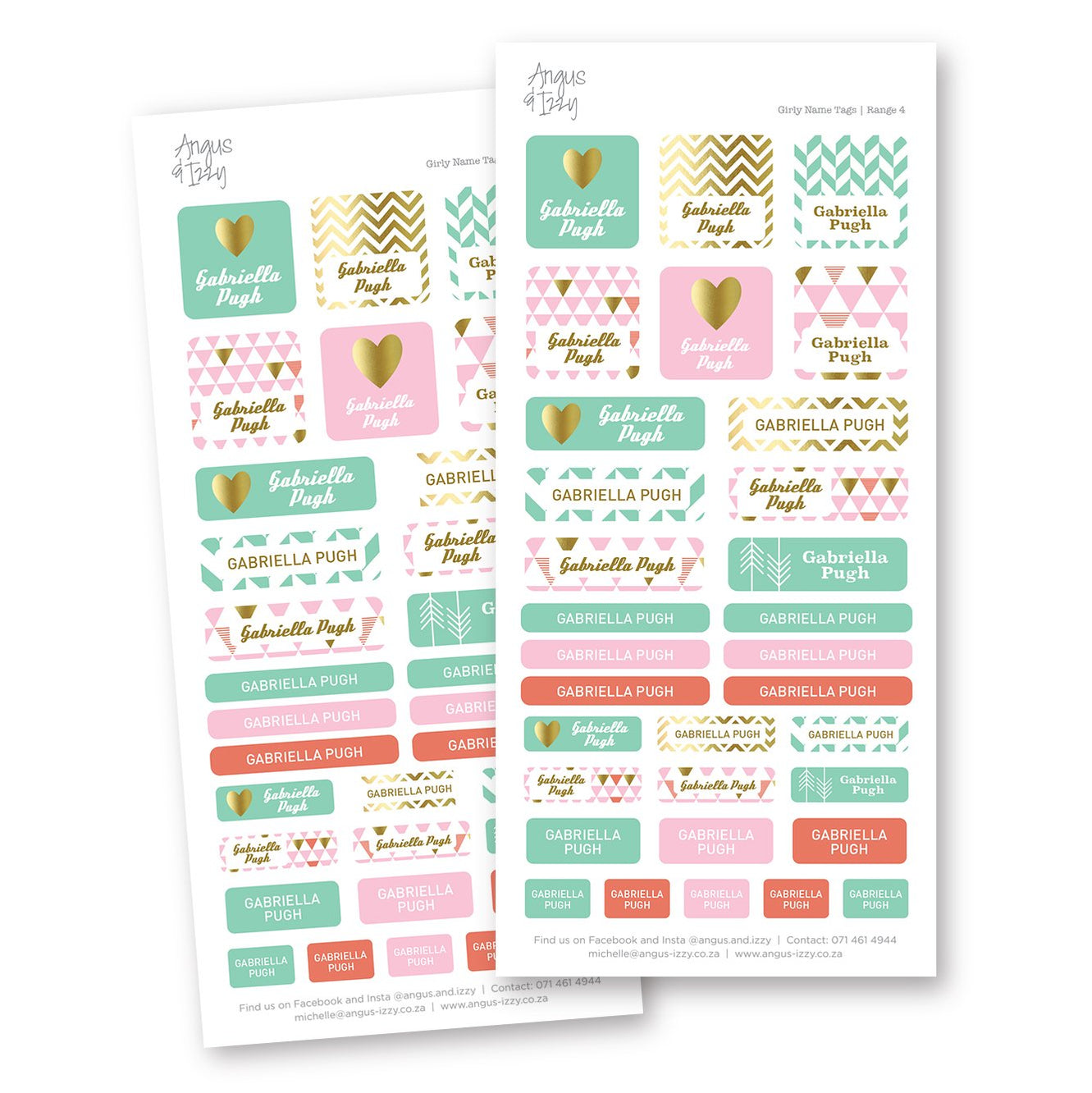 Name Tag Variety Packs — Angus & Izzy