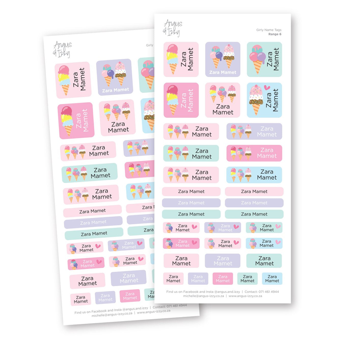 Name Tag Variety Packs — Angus & Izzy