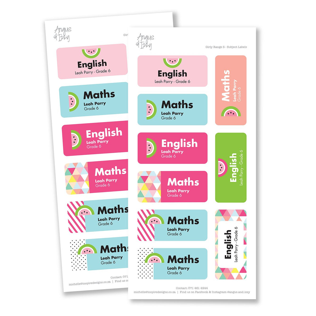 Subject Labels - G05 — Angus & Izzy