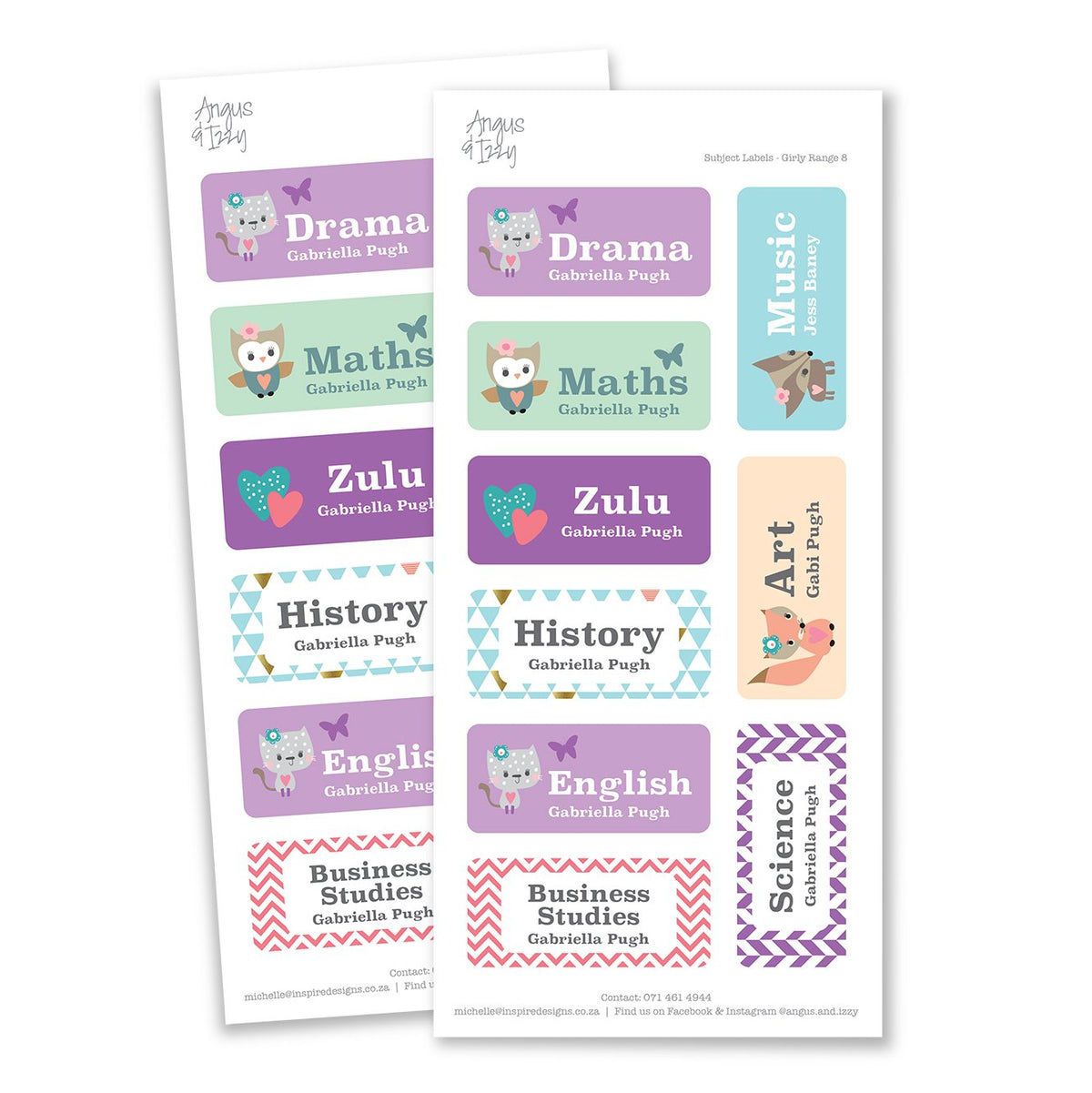 Subject Labels - G08 — Angus & Izzy